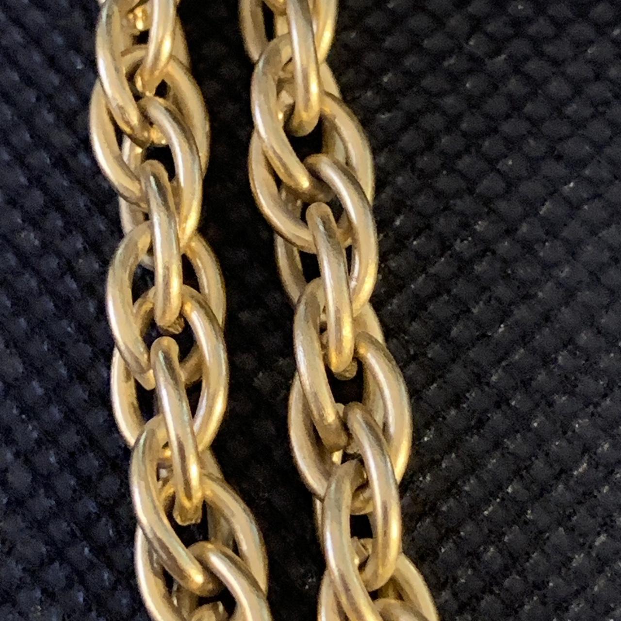 Vintage Gold plated 2 Strand Chain Necklace. This... | Depop