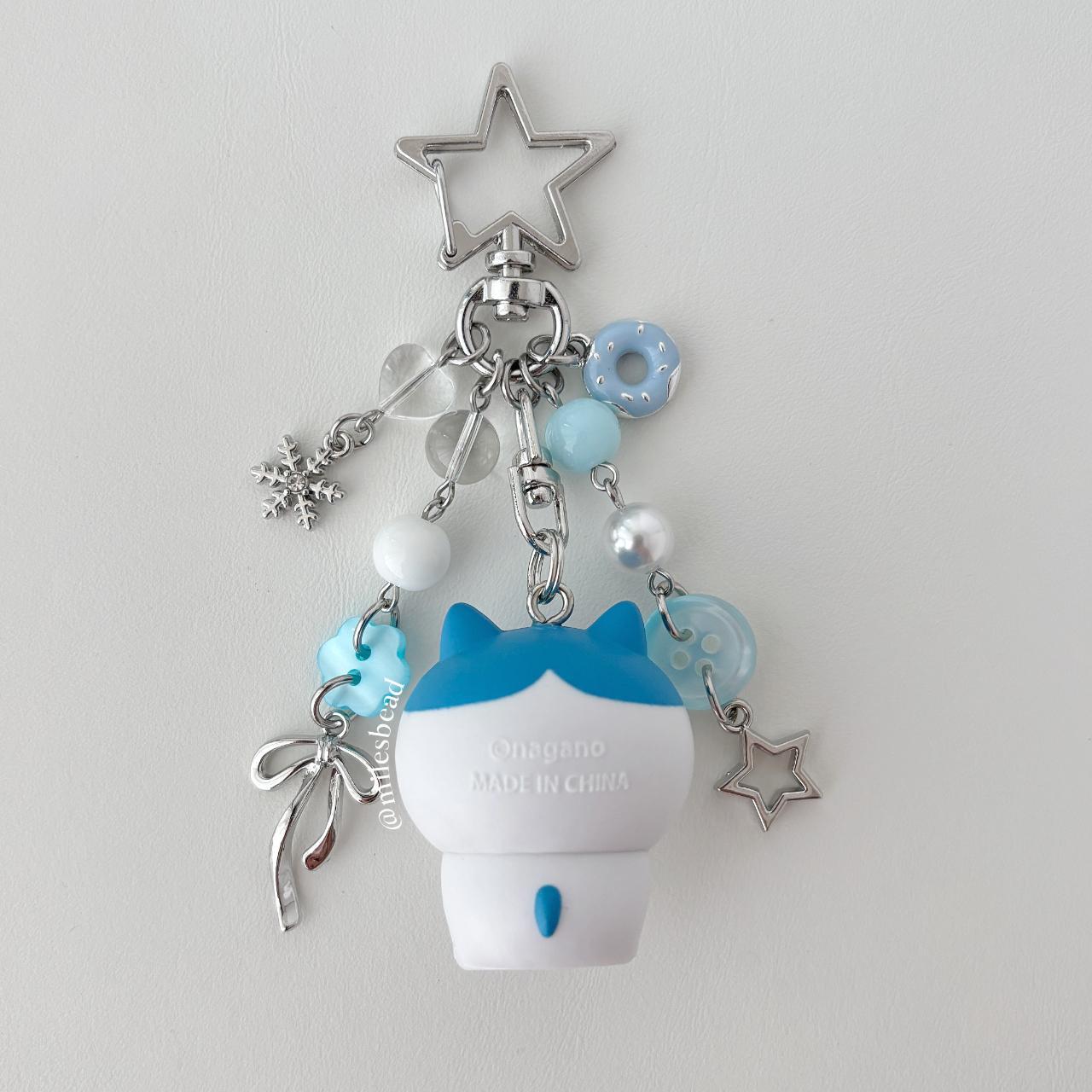 "Chiikawa Hachiware bag charm" Handmade key chain... | Depop