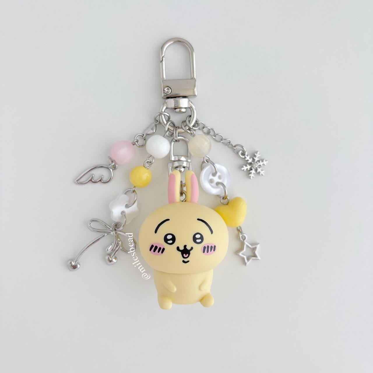 "Chiikawa Keychain-Usaqi" Handmade key chain bag... | Depop