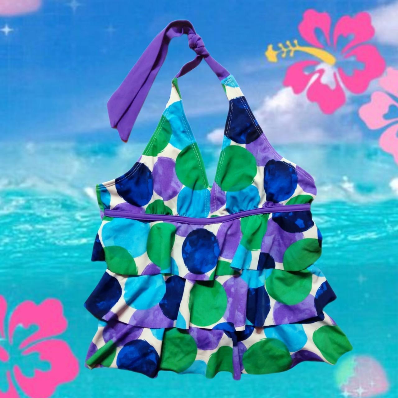 2000s Justice polka dot ruffled tankini ☆ ★ Size... - Depop