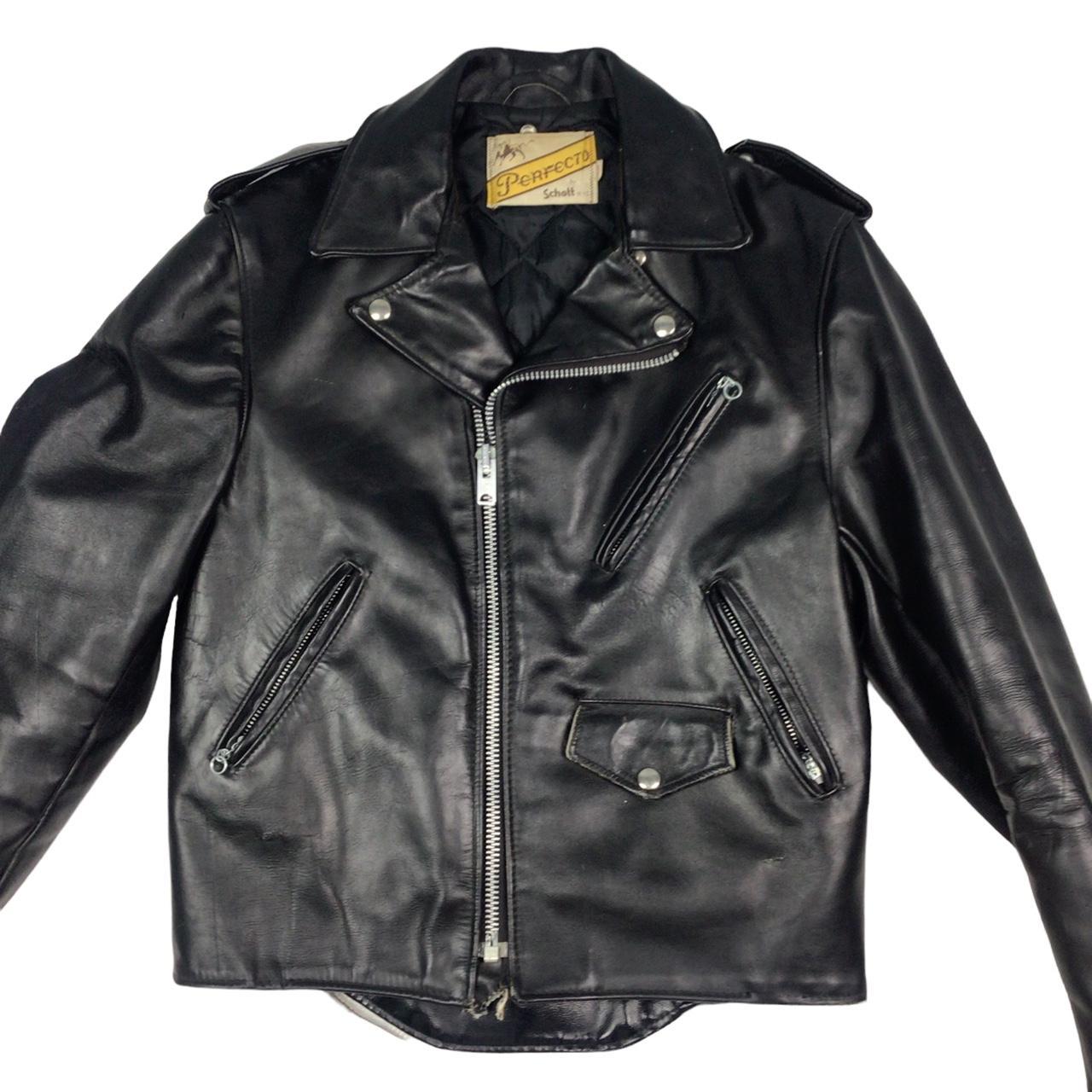 Vintage 70s Schotts Perfecto Leather biker jacket.... - Depop