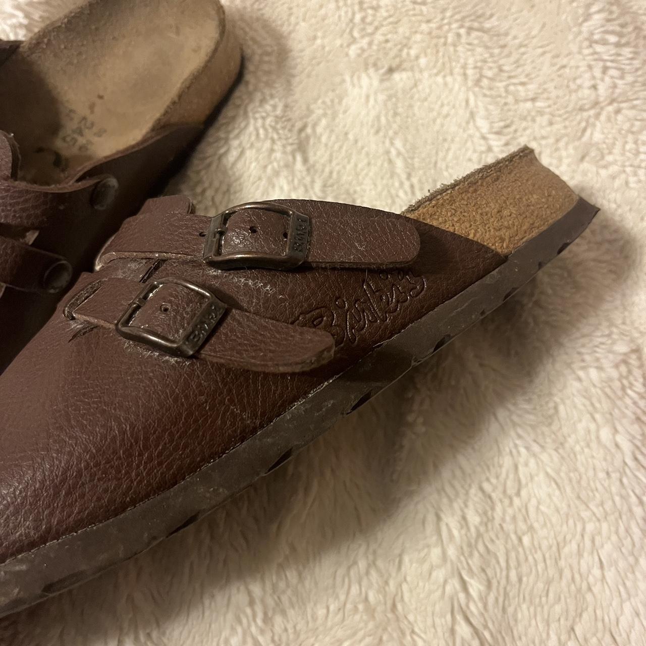 “Birks” Birkenstock Boston leather clogs Double... - Depop