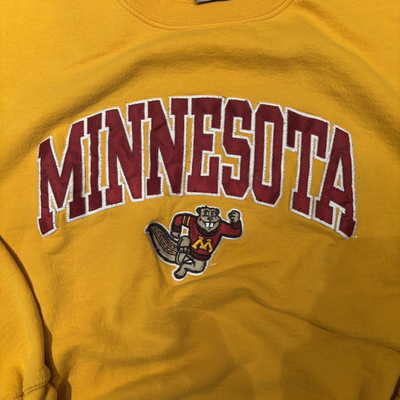 Minnesota Gophers Maroon and Gold Embroidered... | Depop