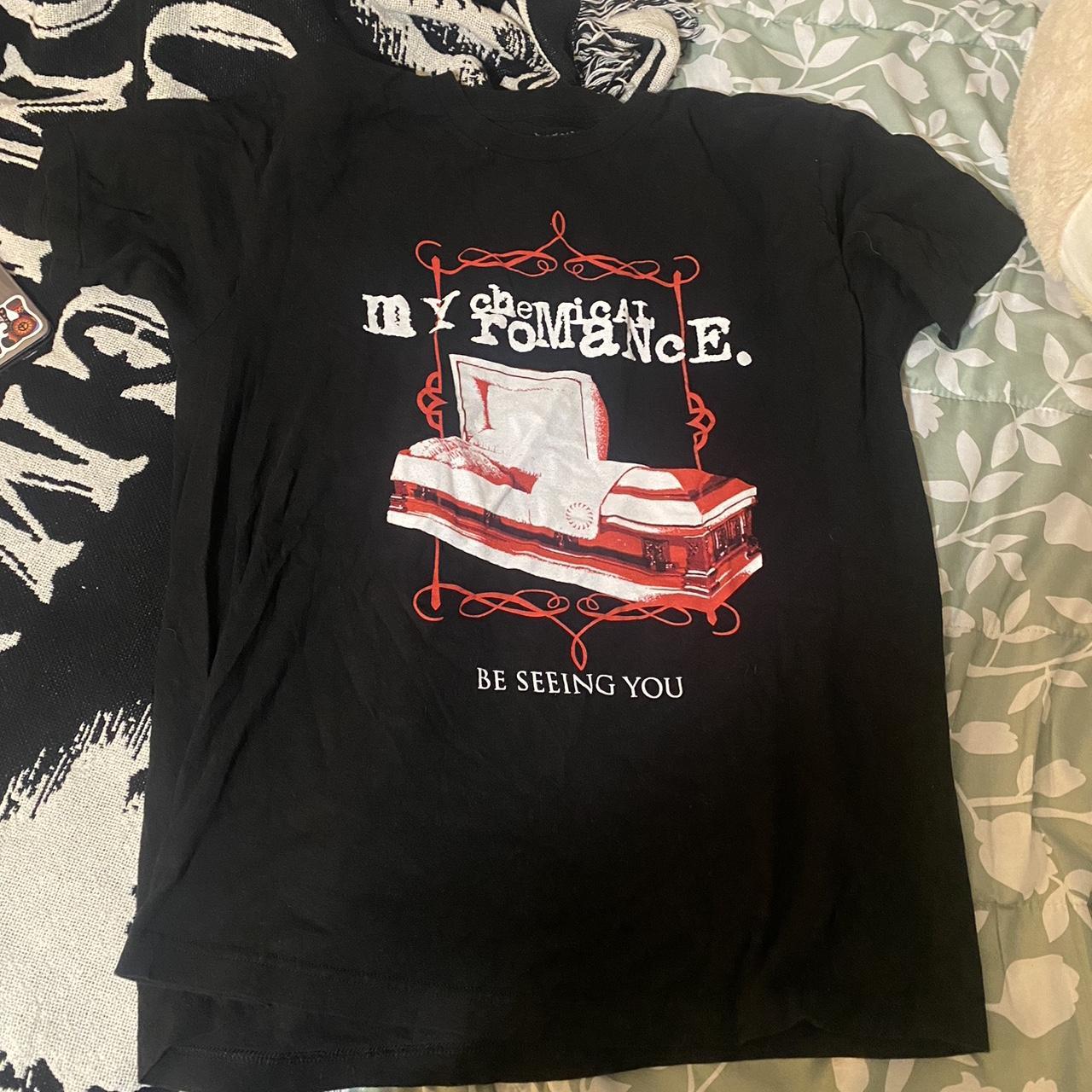 MCR T-shirt with coffin. My Chemical Romance Three a... - Depop