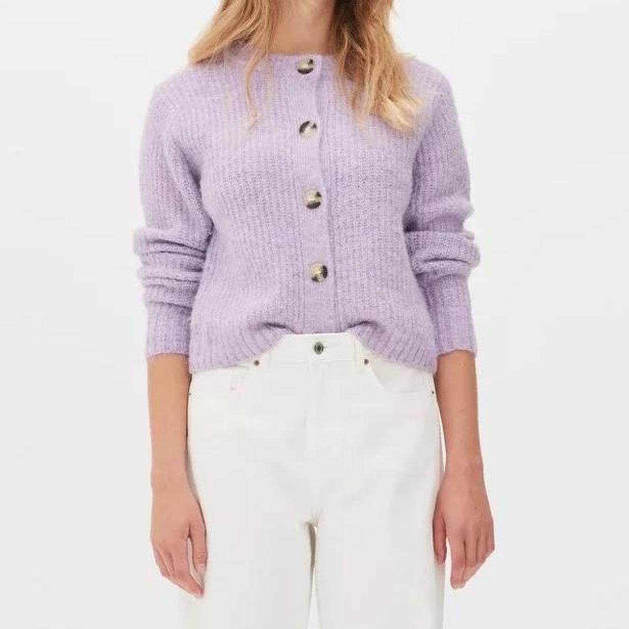 primark lilac cardigan button up long... - Depop