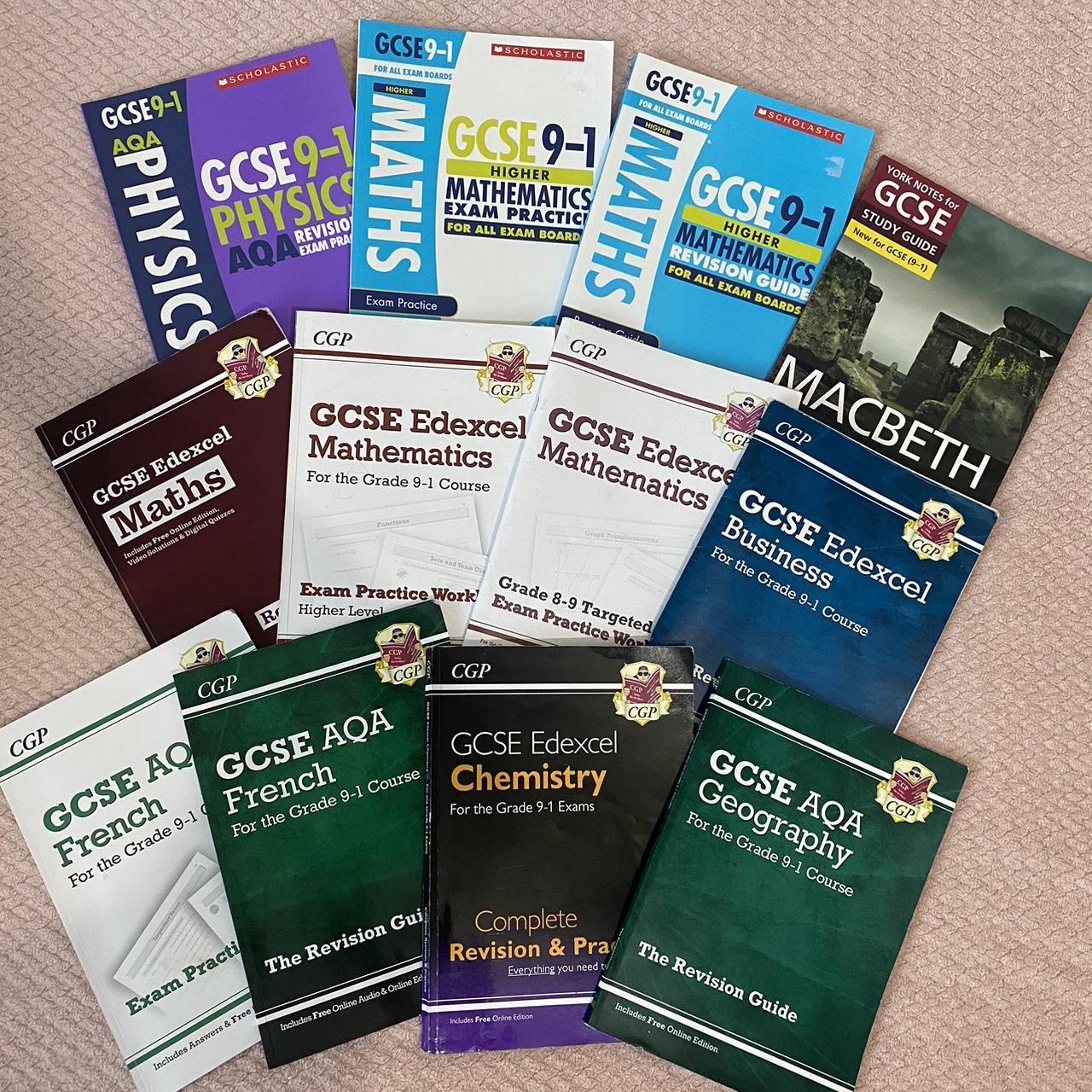 GCSE revision books £2 each chemistry textbook is... - Depop