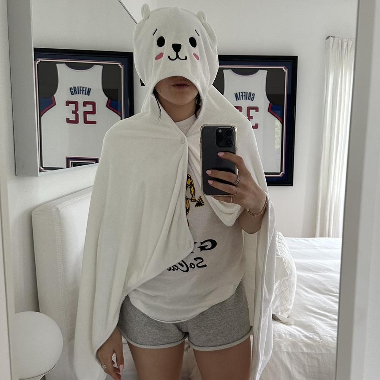 BTS official BT21 RJ hooded cape like towel... - Depop