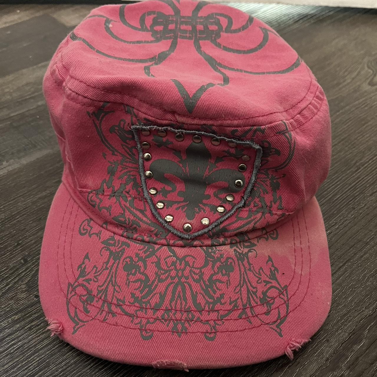 cute y2k pink mcbling hat #y2k #mcbling - Depop