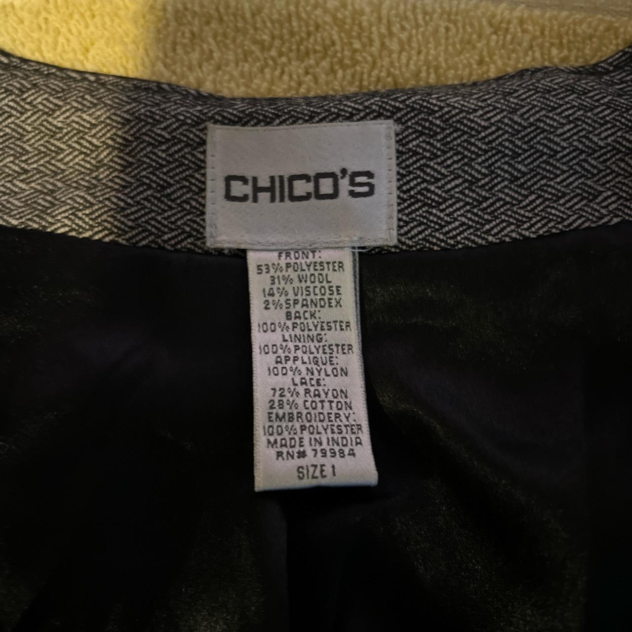 Black and gray waistcoat Brand chicos Size 1... - Depop
