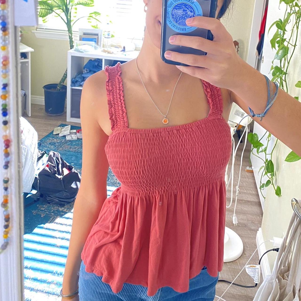 cute boho style pink tank top - love how this fits,... - Depop