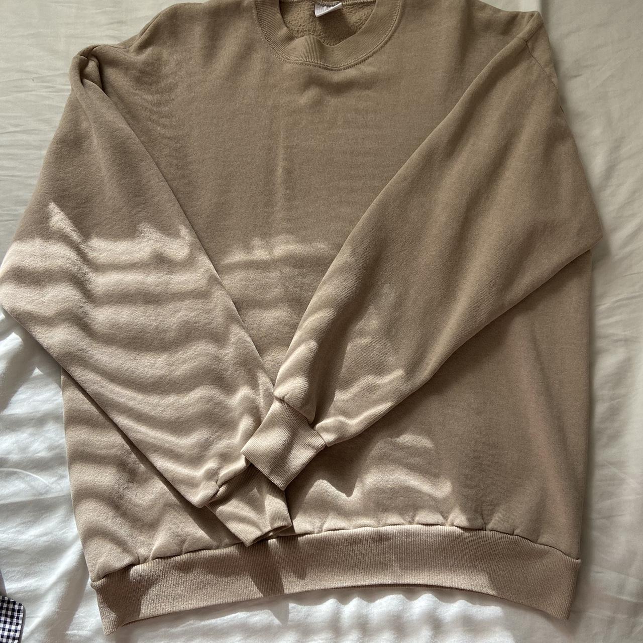 Tan crewneck Good condition #indie #skater... - Depop