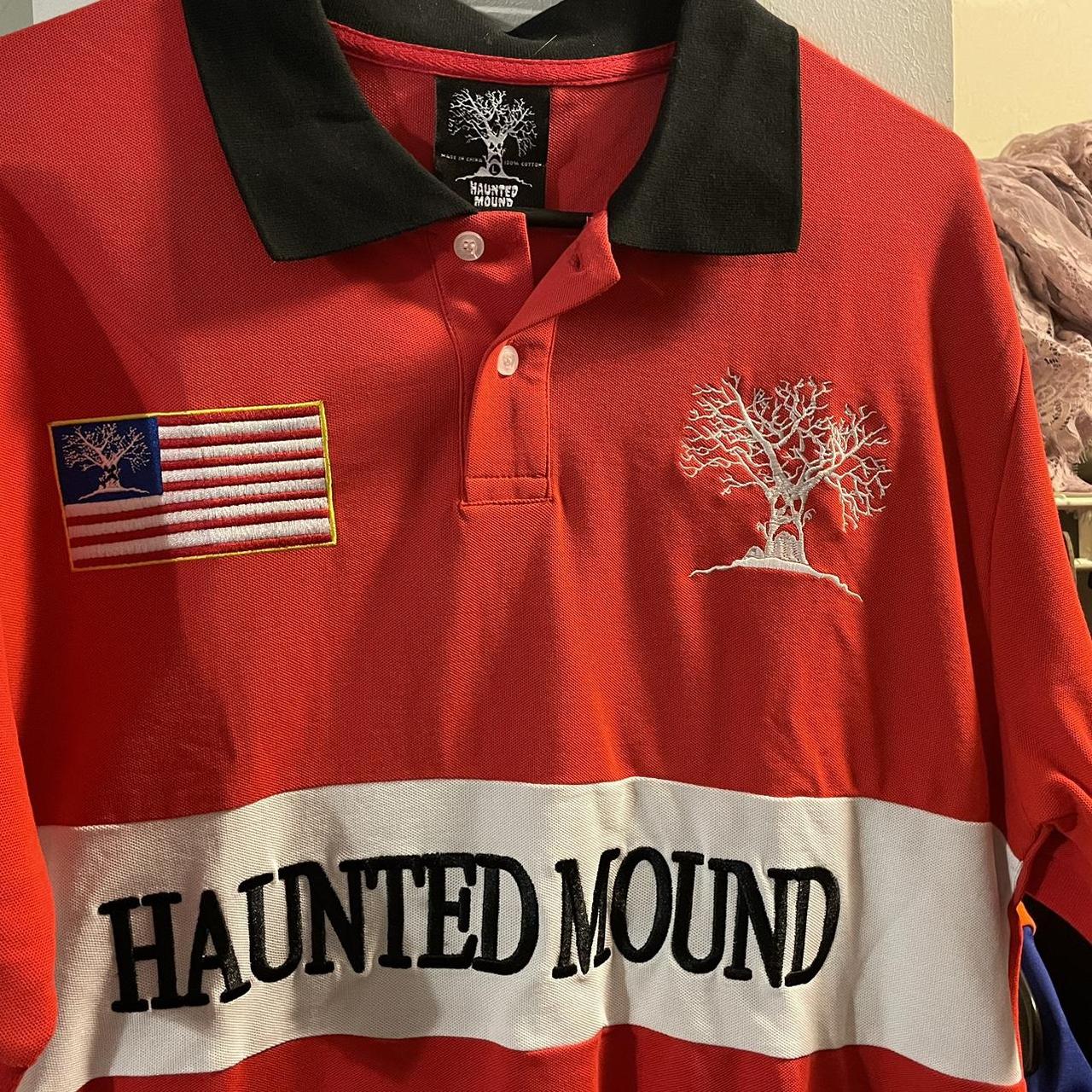 Haunted Mound Polo Red Colorway Limited Polos Sold... - Depop