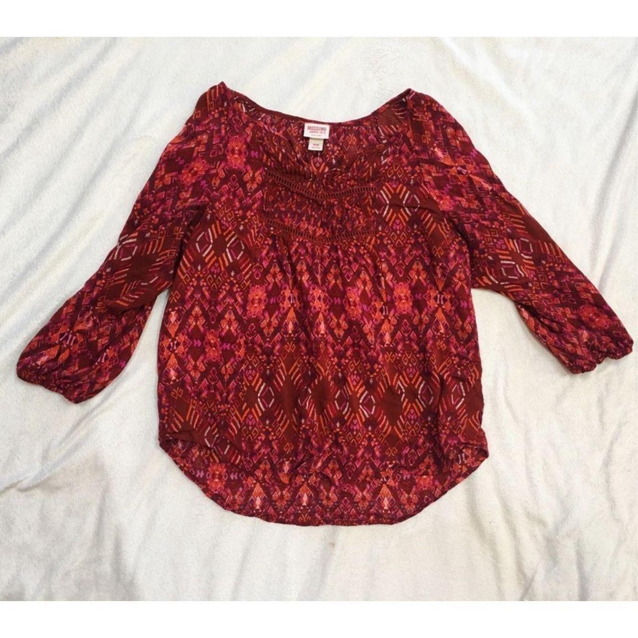 Mossimo red peasant top | Sz M Like new peasant... - Depop