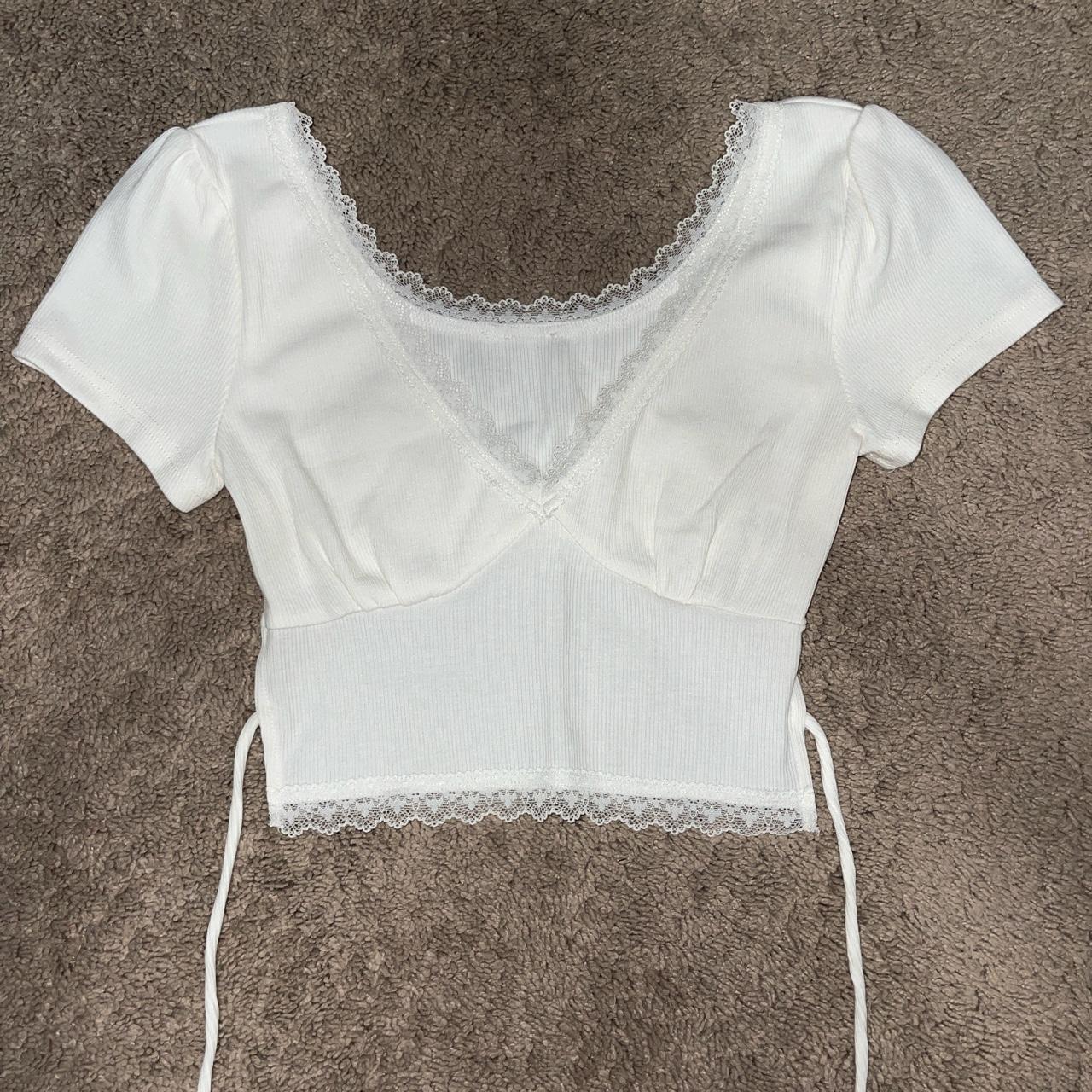 cute laced crop top from princess polly ☆ tags are... - Depop