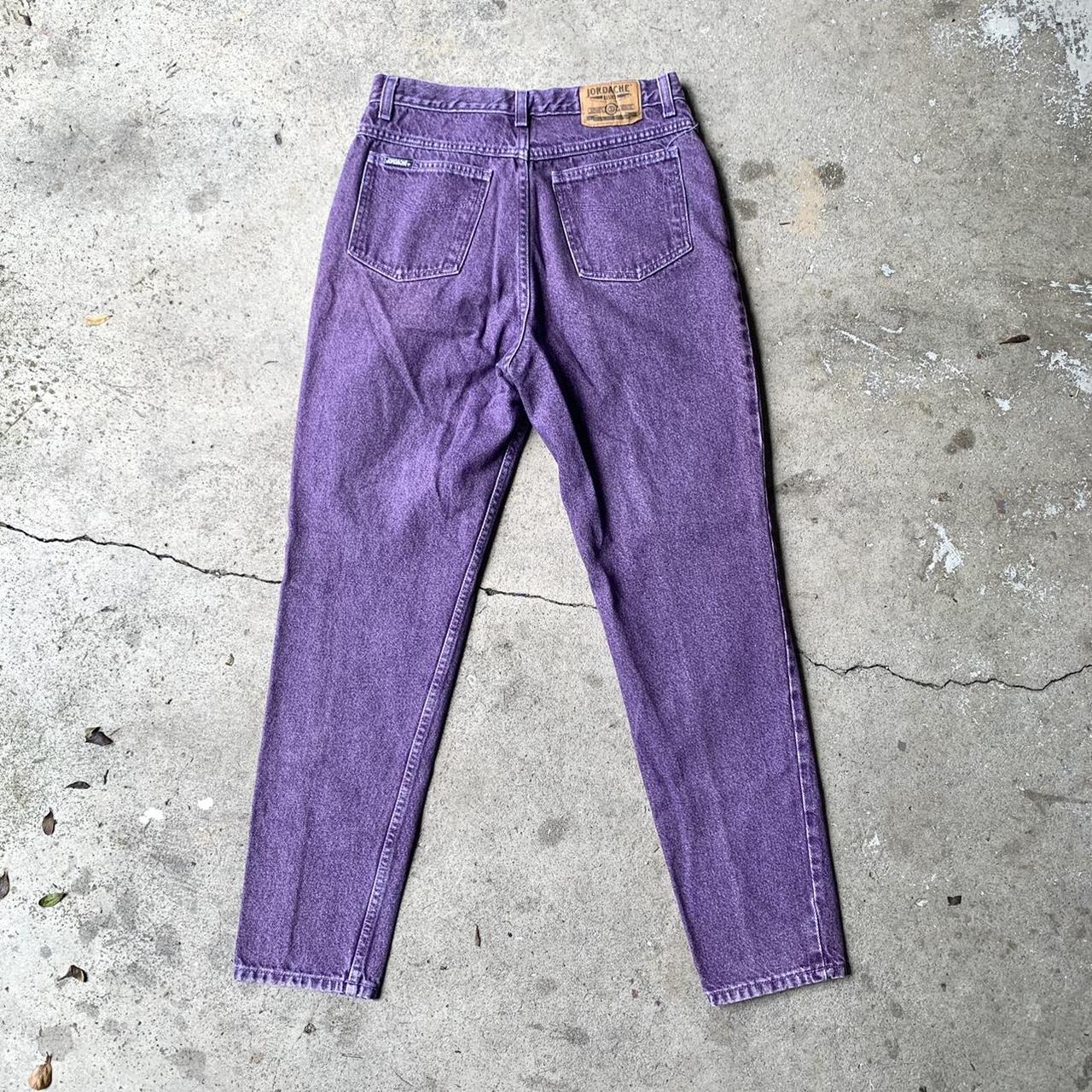 vintage jordache women’s jeans! faded purple color.... - Depop