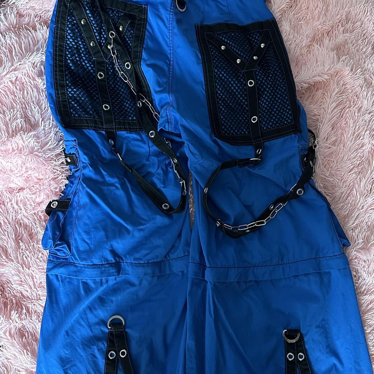 Tripp NYC Women's Black and Blue Trousers | Depop