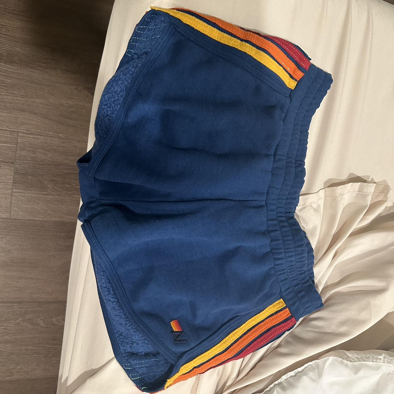 Aviator Nation 5 Stripe shorts! Tag says medium but... - Depop