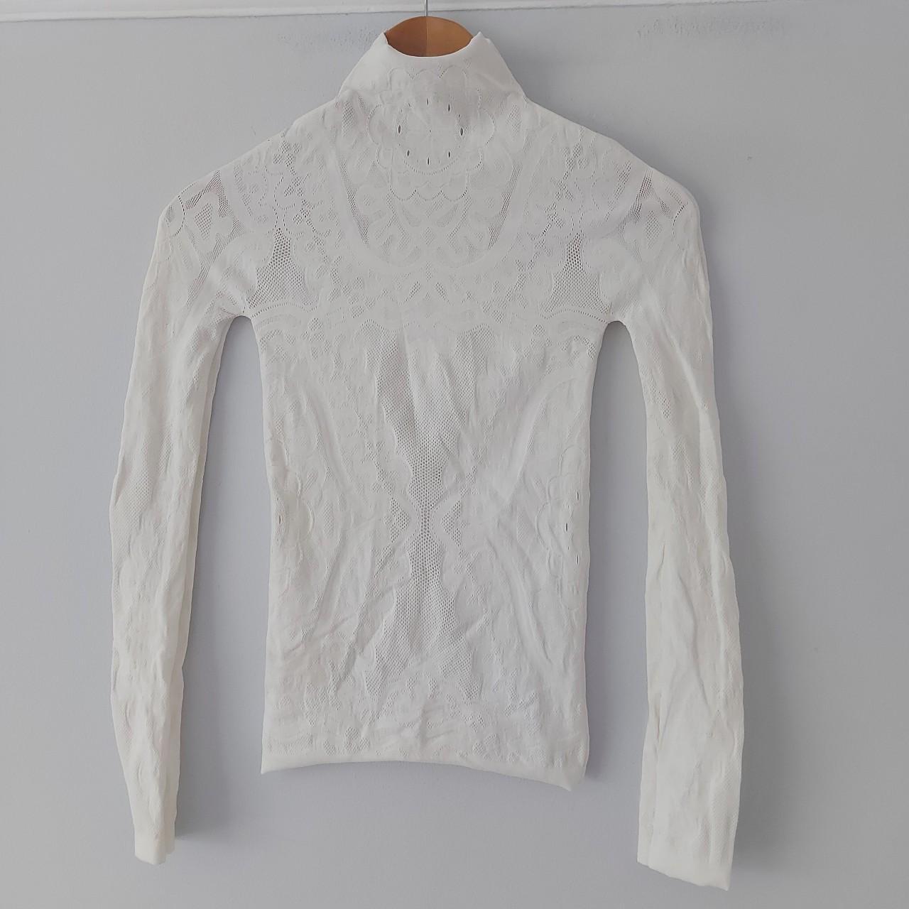 Free People Ivory cut out Layering Top. Subtle... - Depop