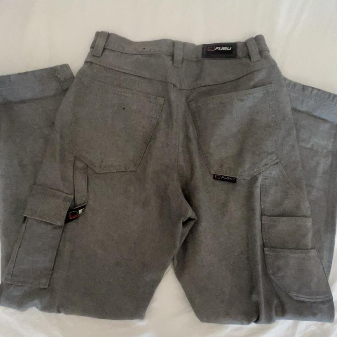 super awesome 90s fubu jeans. really great baggy fit... - Depop