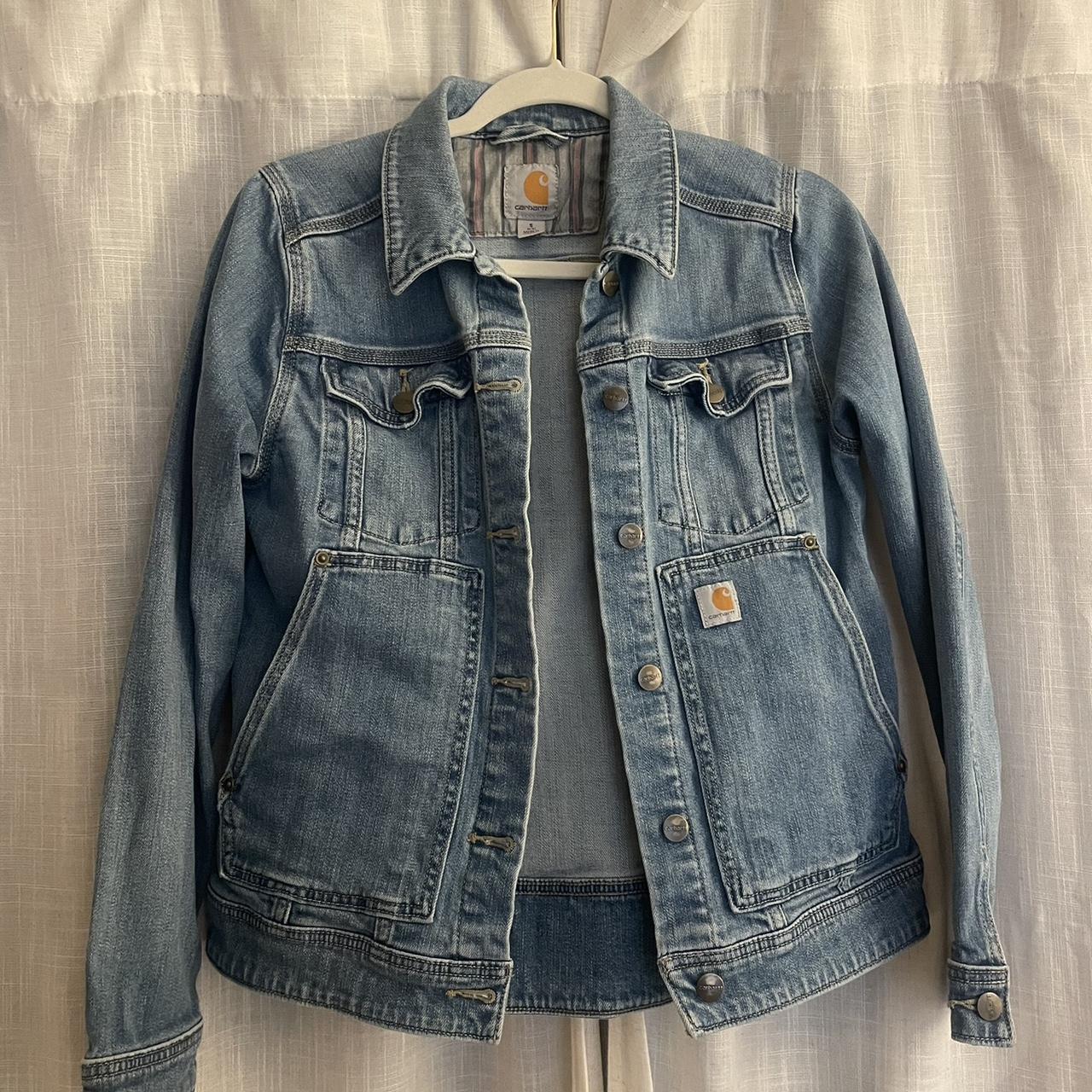 Carhartt denim jacket! Perfect for Fall and winter - Depop