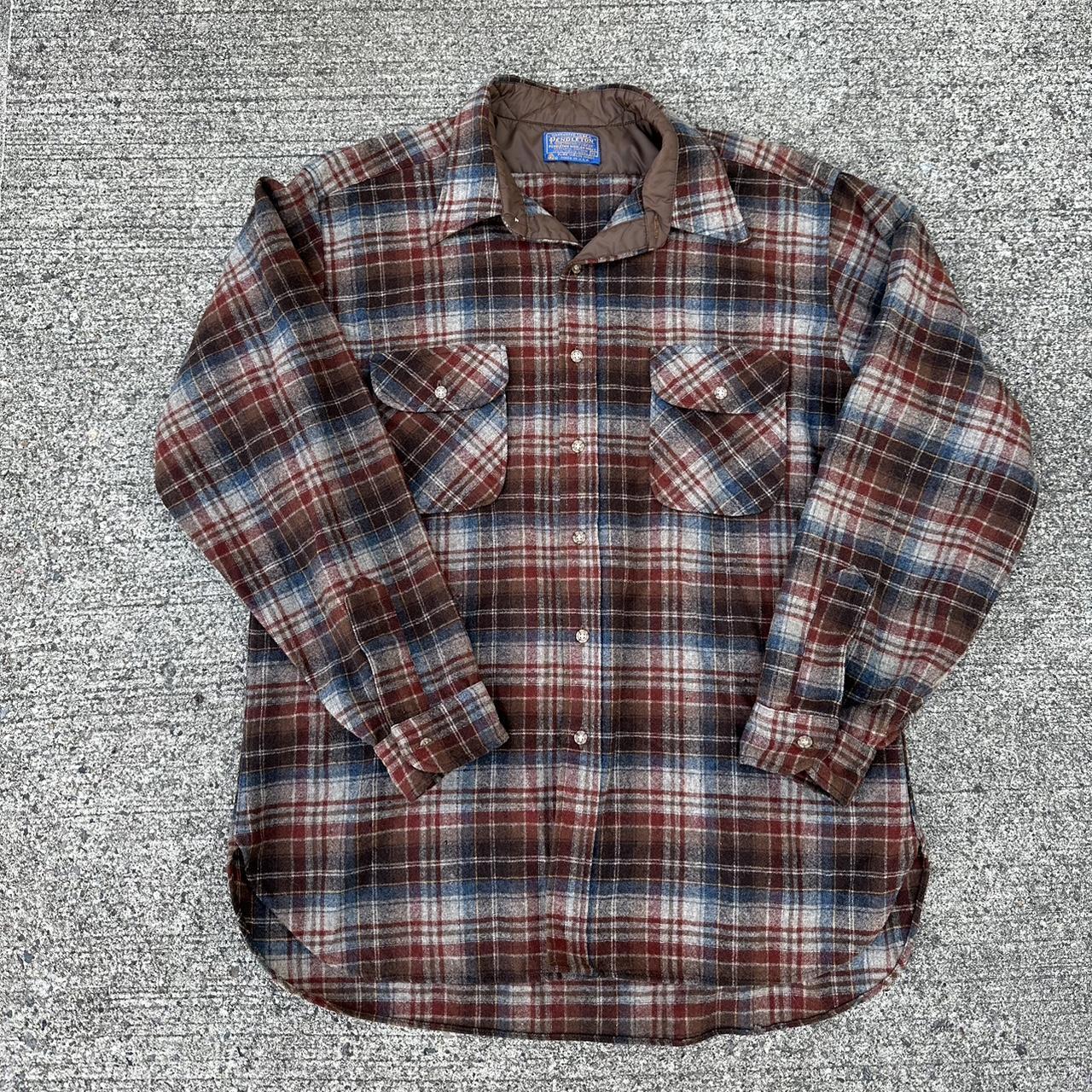 XL Vintage Made in USA Brown Wool Pendleton... - Depop