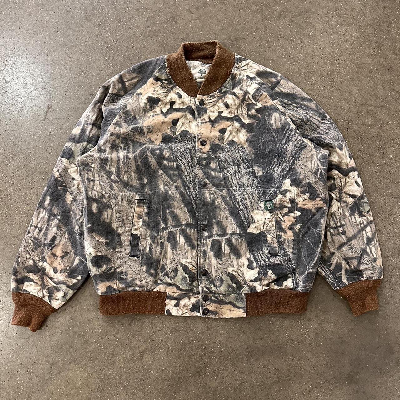 Large Vintage Made in USA Mossy Oak Hunting Camo... - Depop