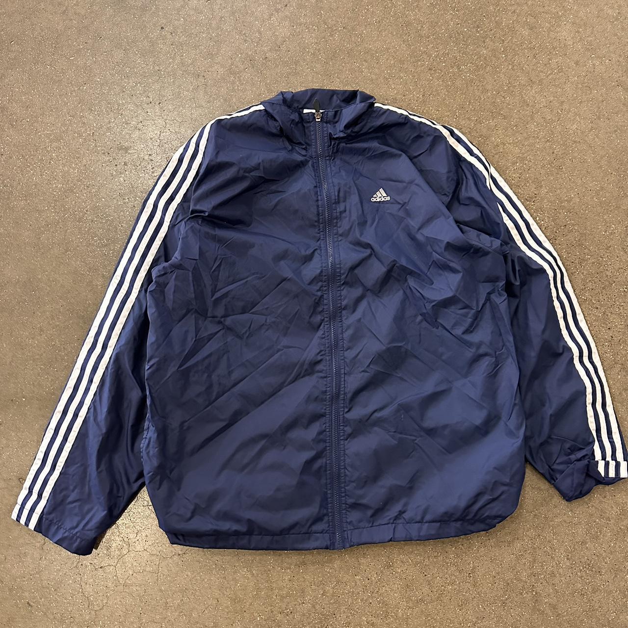 Vintage 90s Adidas Windbreaker Zip Up Jacket 25x30 - Depop