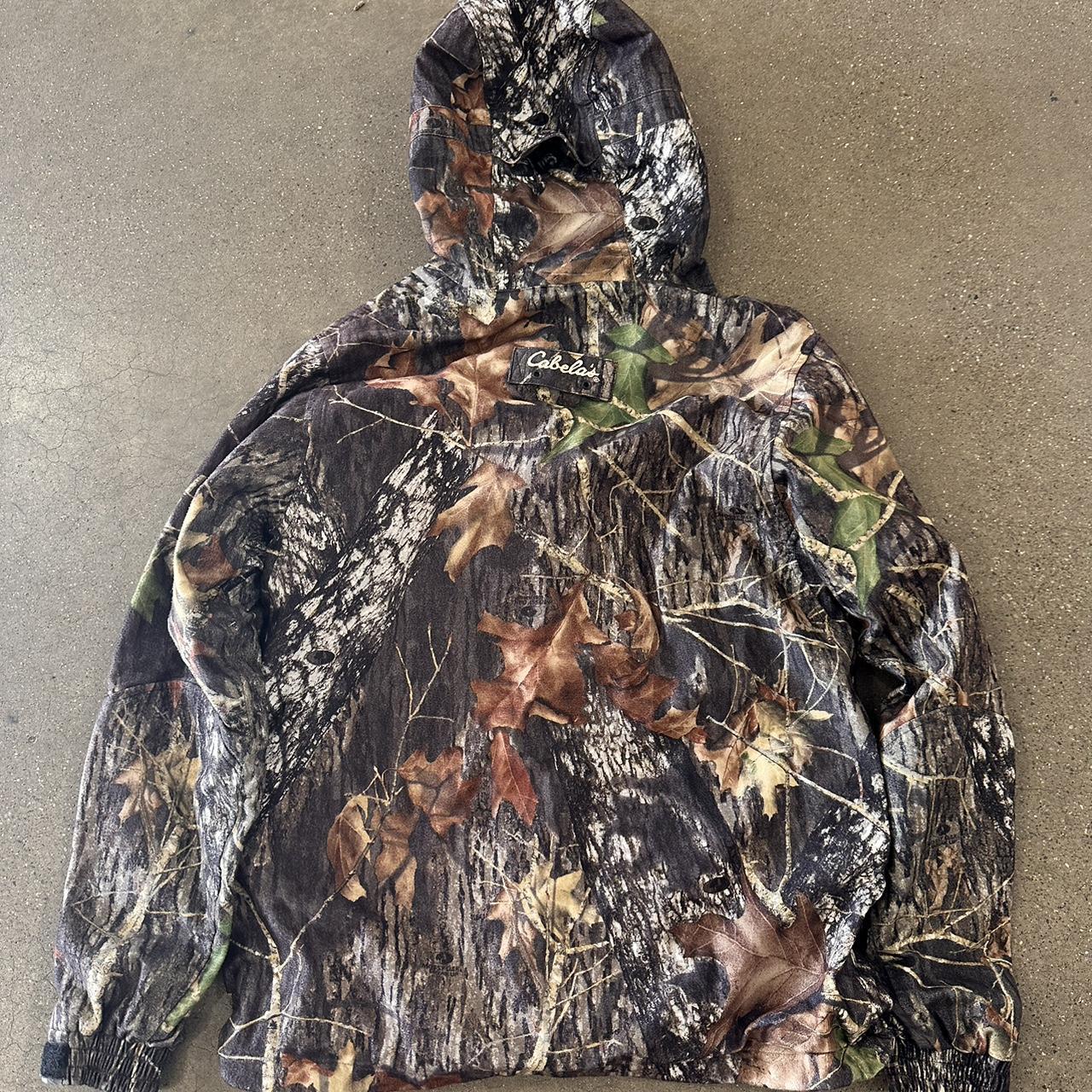Medium Cabela's Mossy Oak Hunting Camo Winter Jacket... - Depop