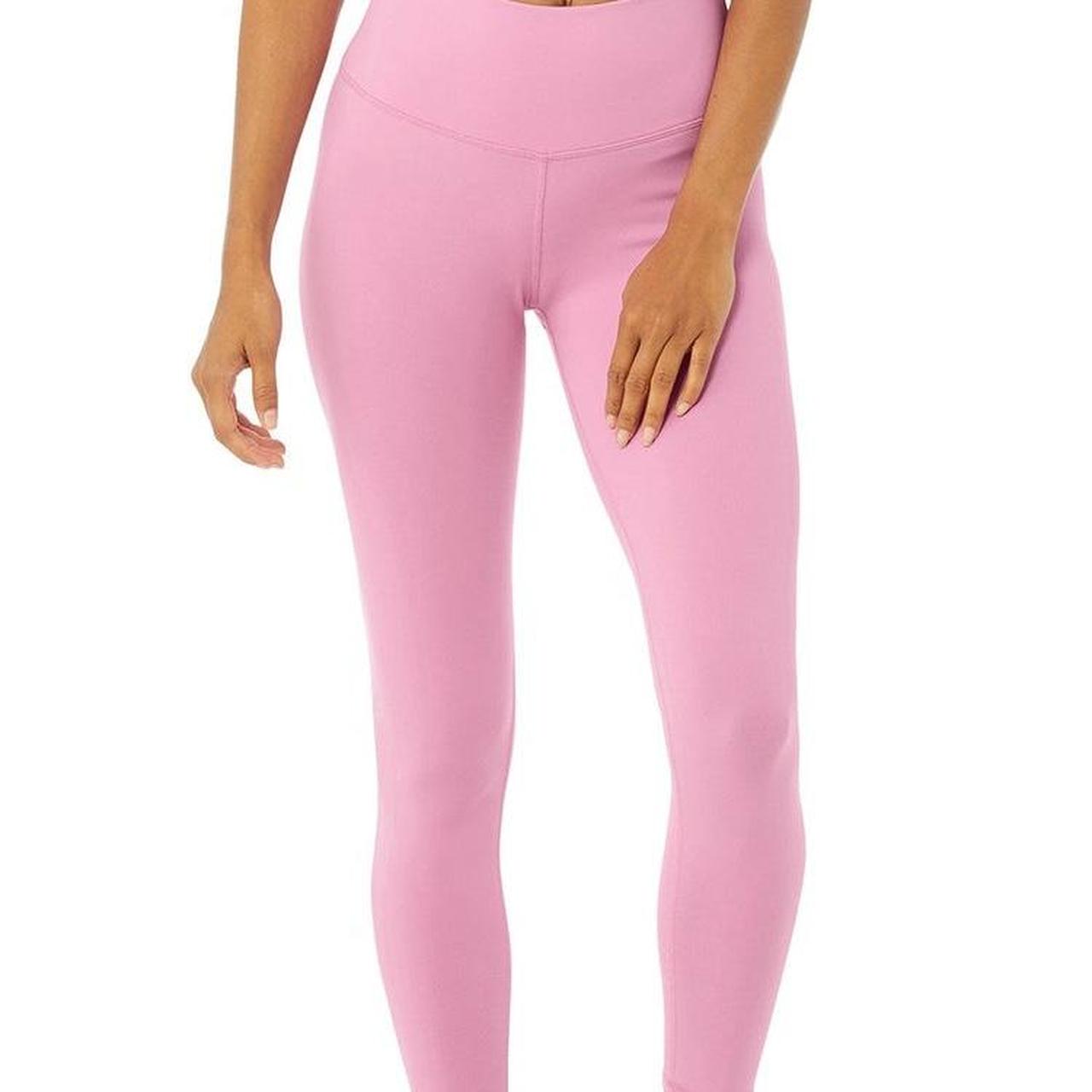 Alo yoga high waist airbrush leggings in pink... - Depop