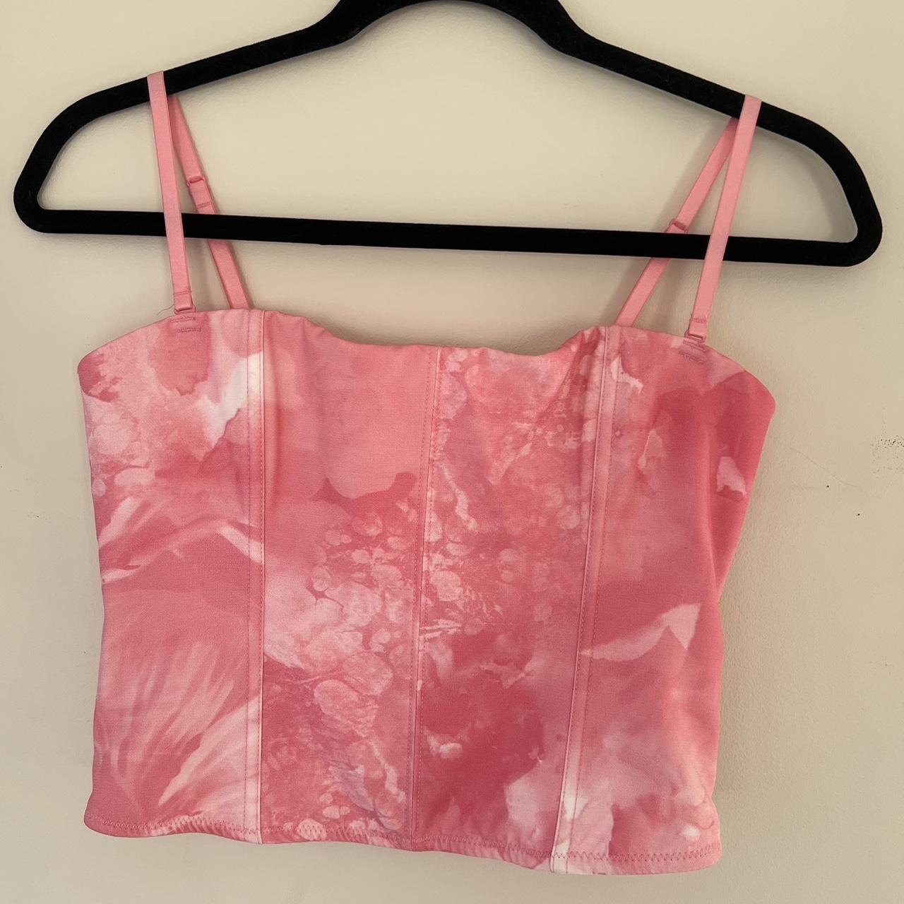 BNWT Glassons Pink corset Remove able straps... - Depop