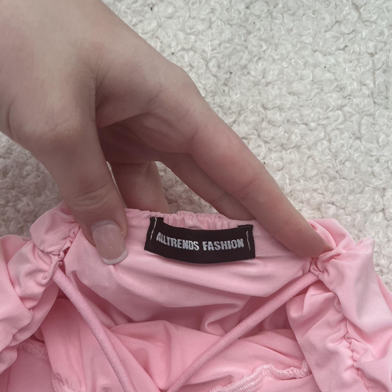 Tight fit baby pink mini dress Only worn to try on... - Depop