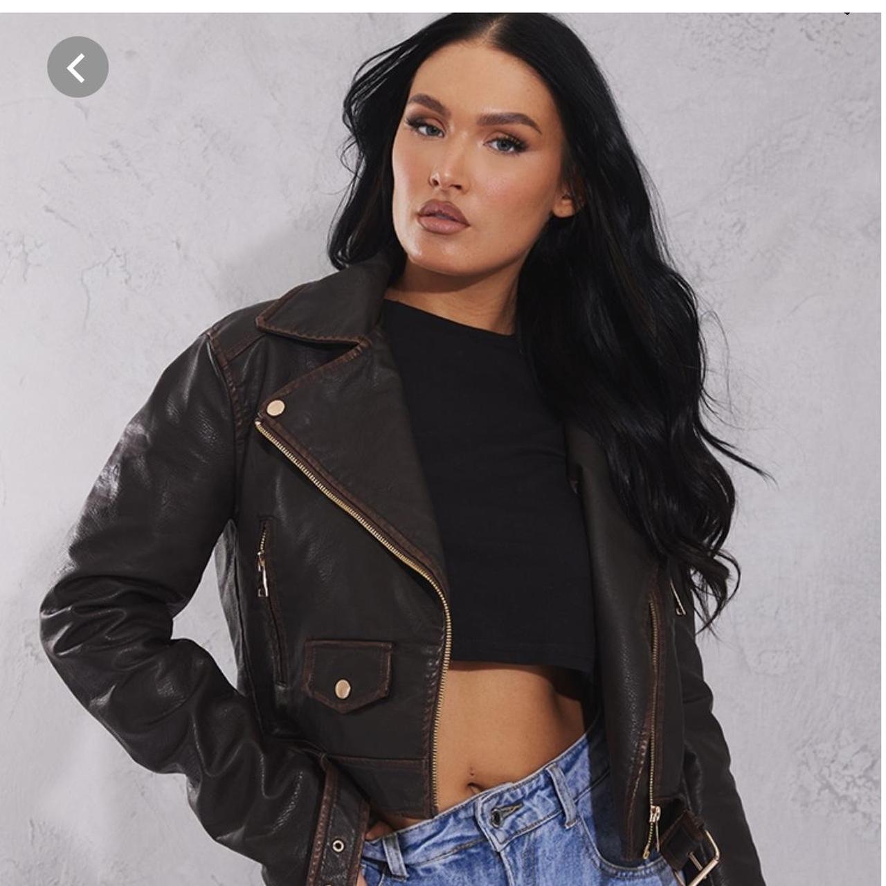 Brown distressed PLT jacket Brand new with label... - Depop