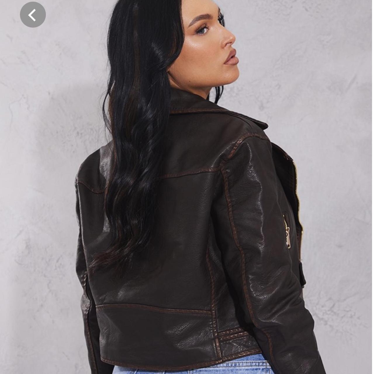 Brown distressed PLT jacket Brand new with label... - Depop