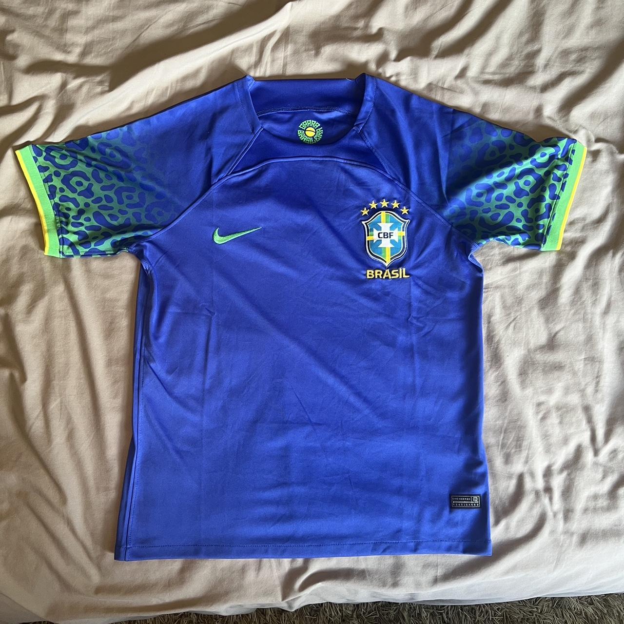 men’s brazil football kit never been worn size... - Depop