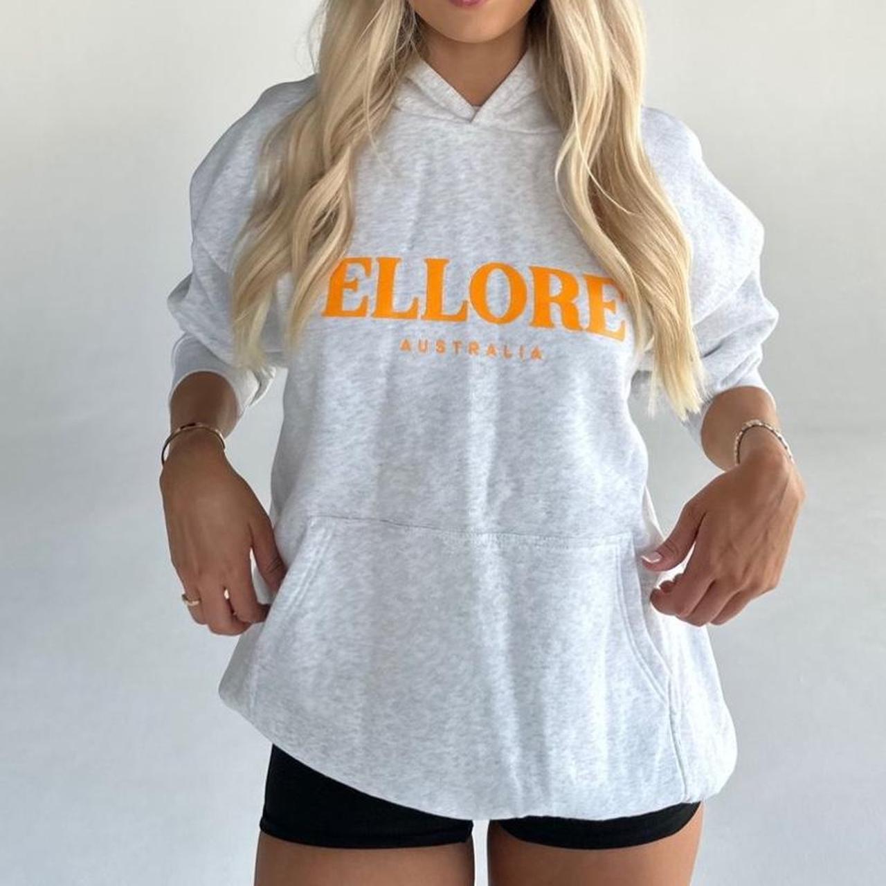 Ellore storm orange boxy oversized hoodie Size... - Depop