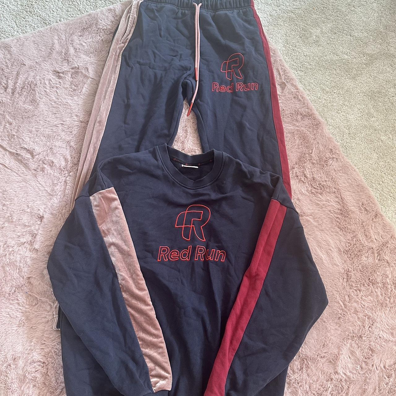Red run tracksuit Fits a 10-12 - Depop