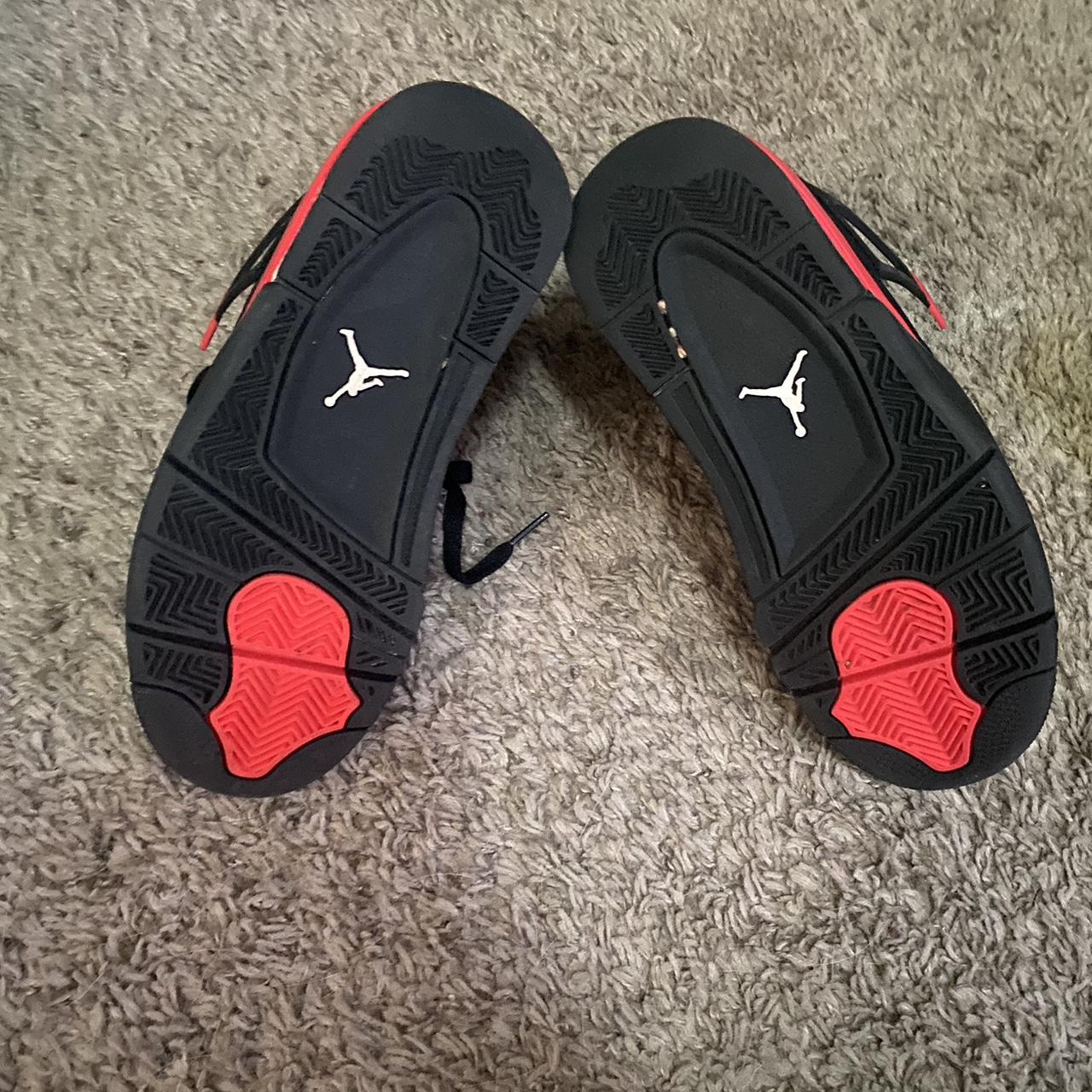 Jordan Black and Red Trainers | Depop