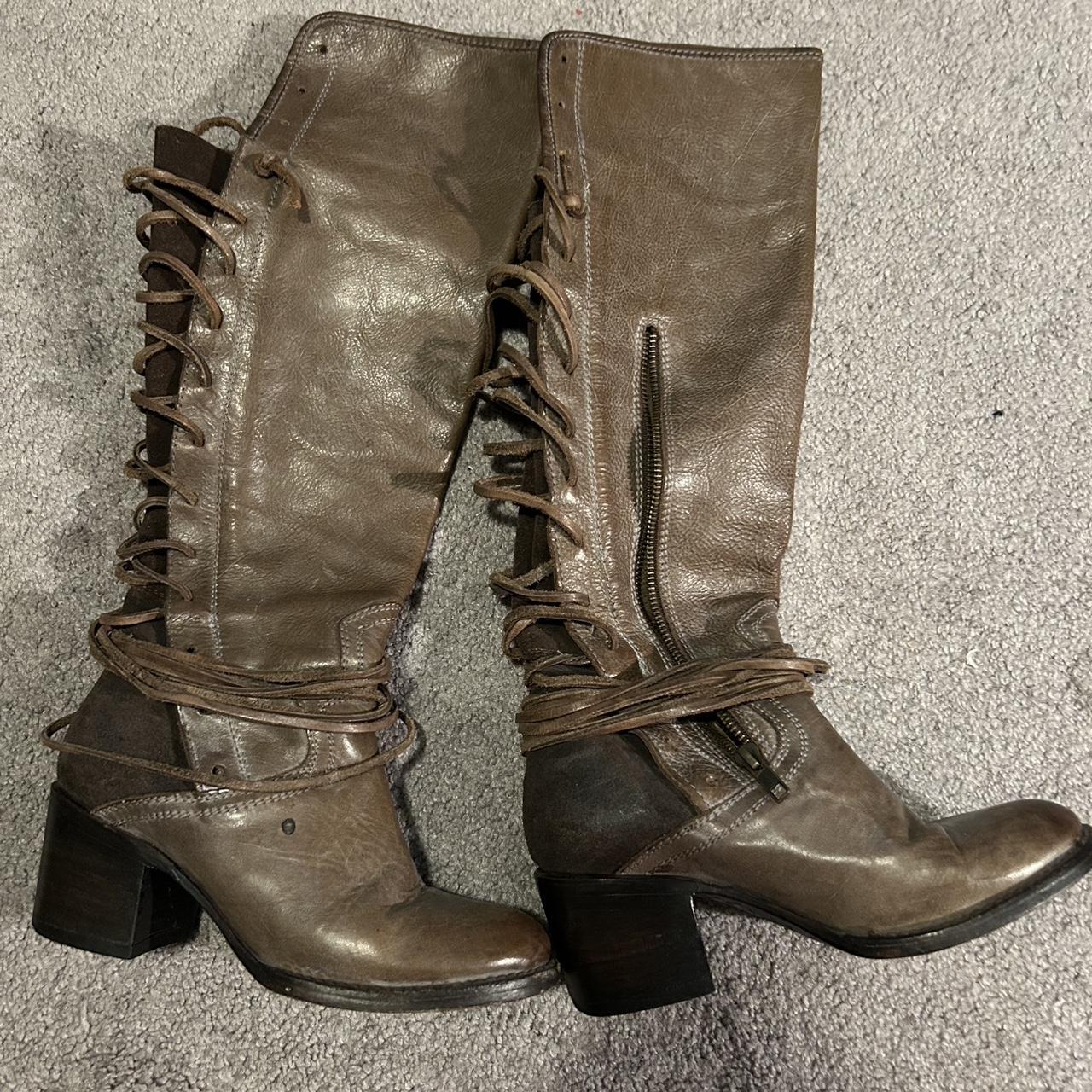 Freebird knee high real leather boots - Depop