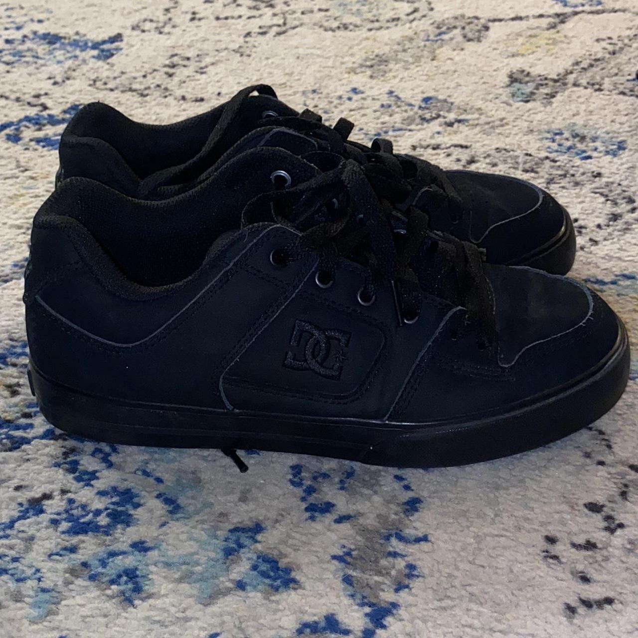 Official licensed all black chunky DC skate shoes,... - Depop