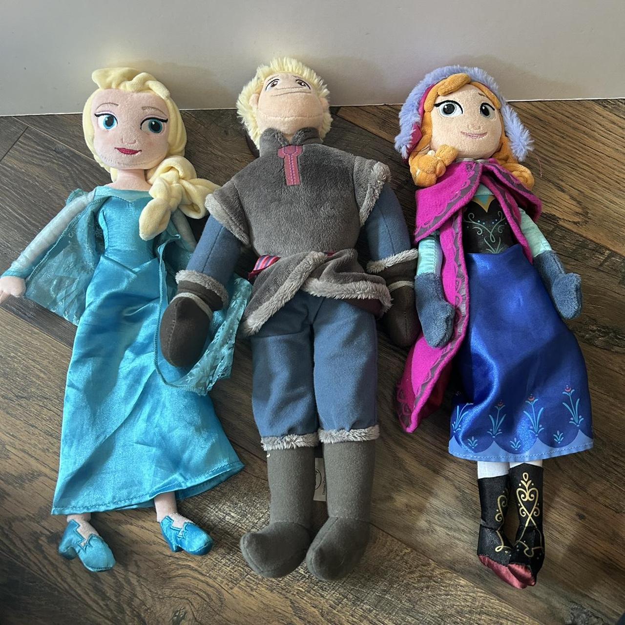 Disney Store Elsa Anna Kristoff Frozen Plush Soft... - Depop
