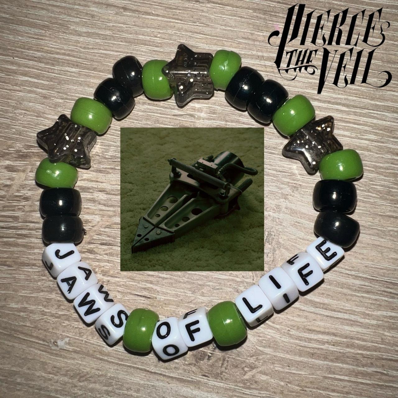 PTV 🖤 The Jaws Of Life inspired kandi bracelet... - Depop