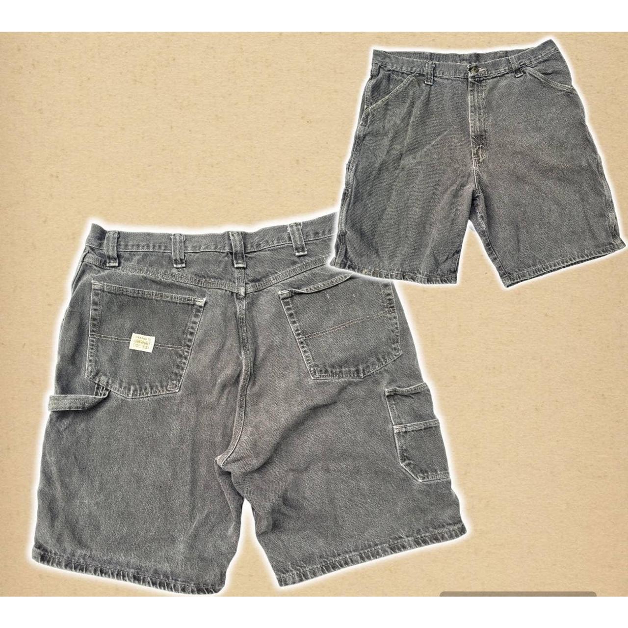 Vtg Wrangler Carpenter utility jorts Denim Cotton.... - Depop