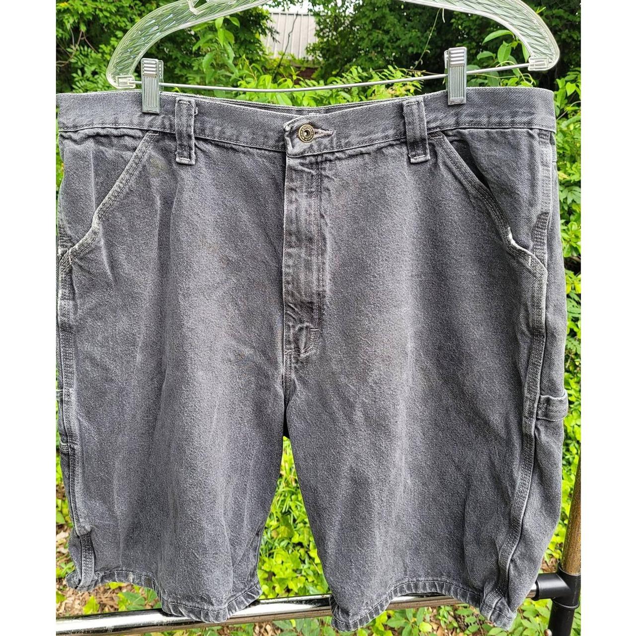Vtg Wrangler Carpenter utility jorts Denim Cotton.... - Depop