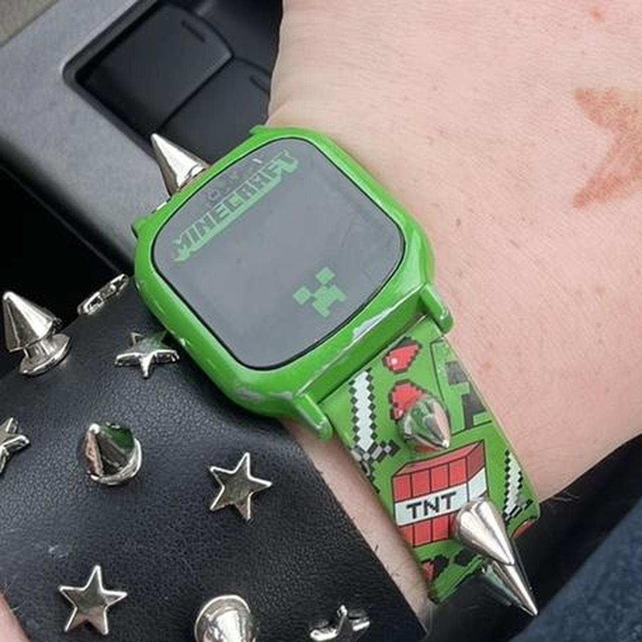 minecraft grunge punk spiked watch made to order!... - Depop