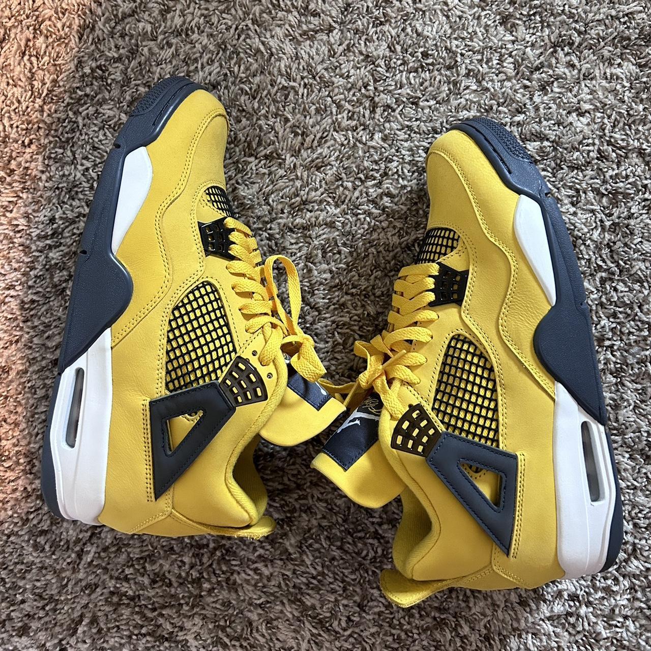 Jordan 4s “lightning” worn 2-3s 2021 pair COMES WITH... - Depop