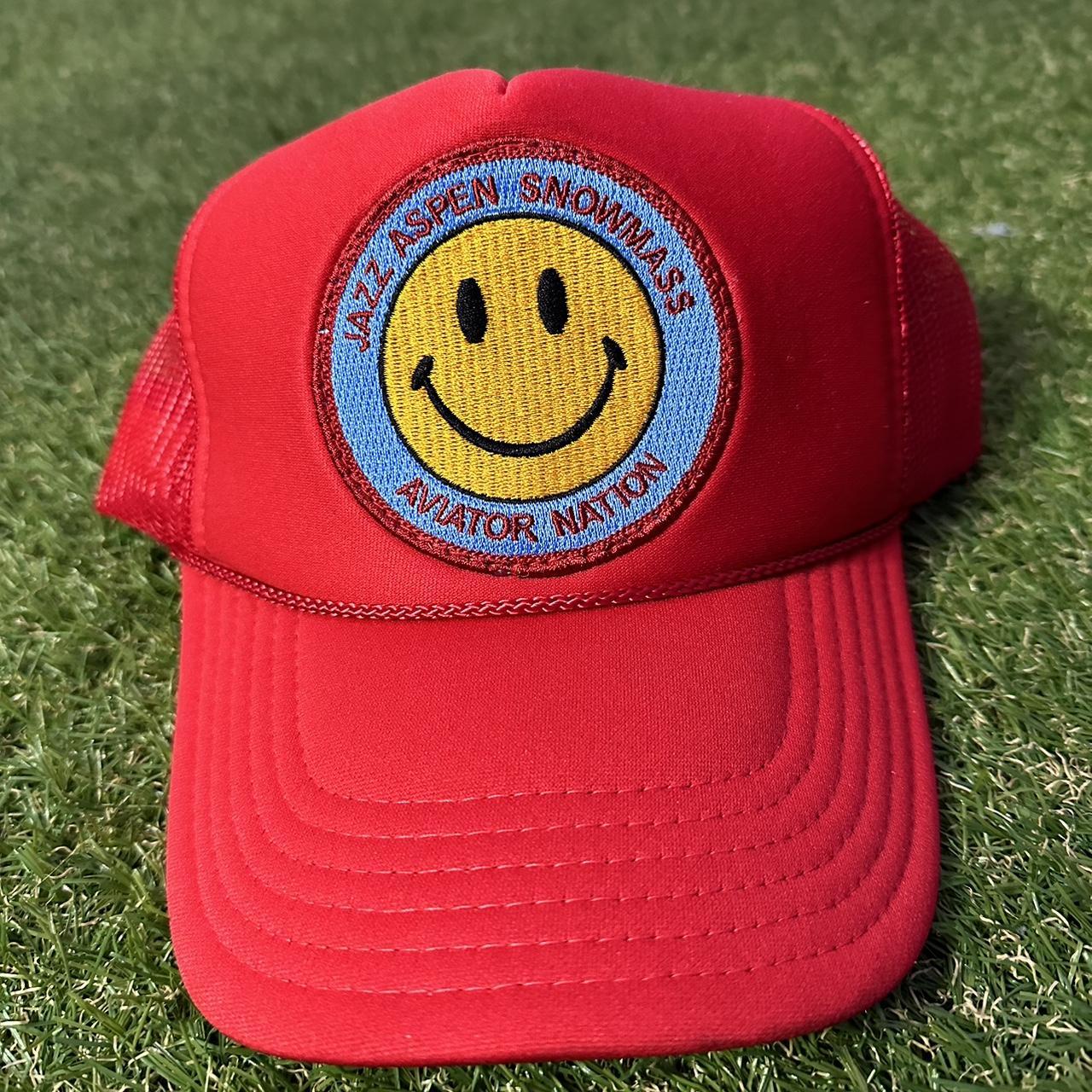 Super cool Aviator Nation smiley Trucker hat perfect... - Depop