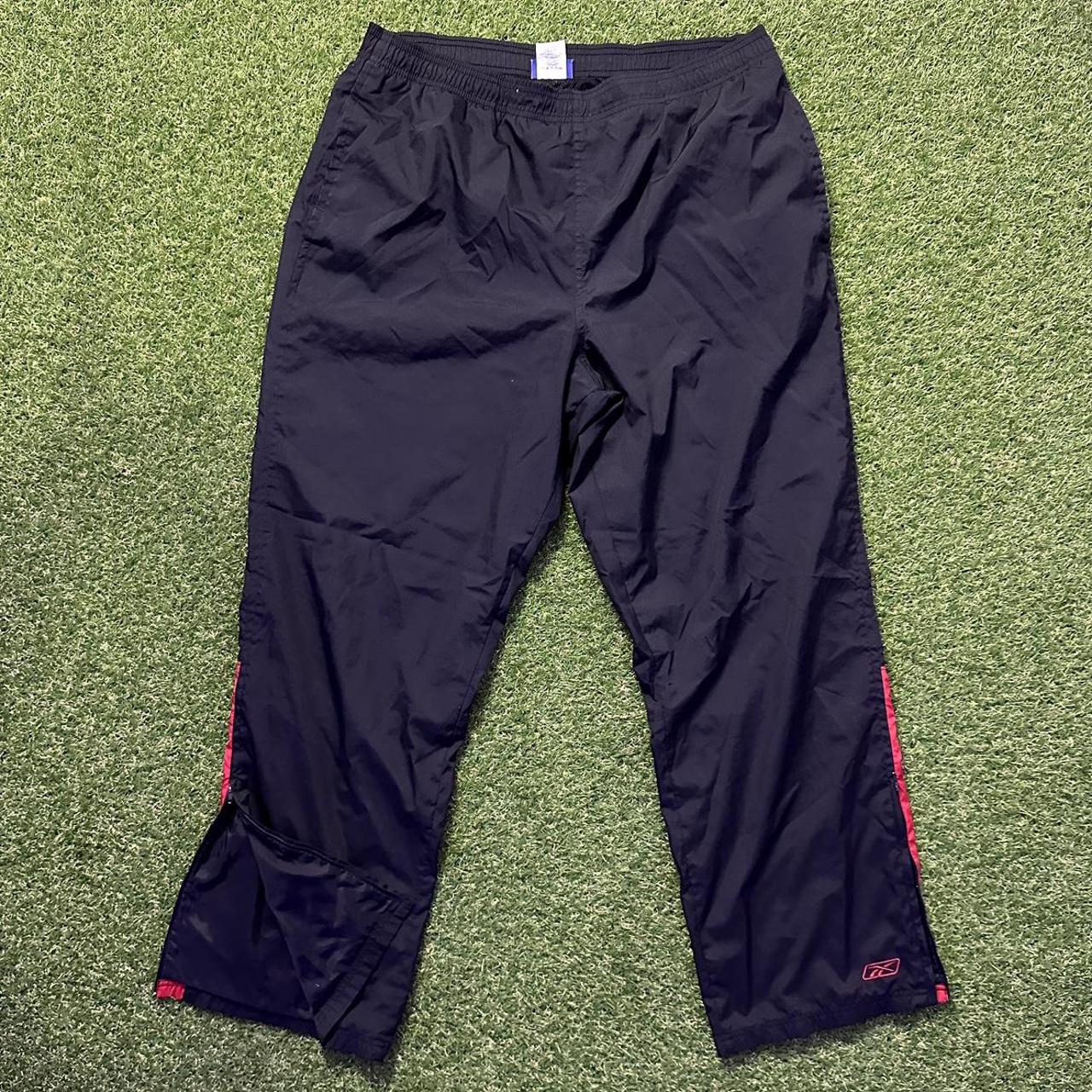 Vintage 90s Reebok track pants with super nice mesh... - Depop