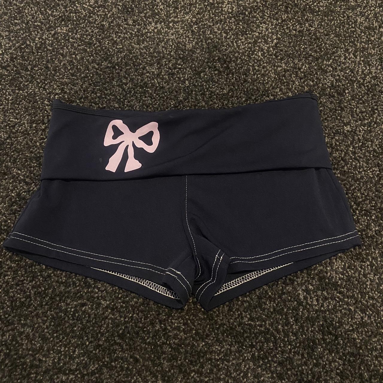 Bow fold over shorts Size L but runs small (Not... - Depop