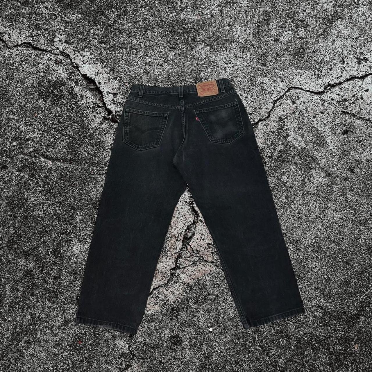 2000s Levi 550 Black Jeans (December 2001) Size :... - Depop
