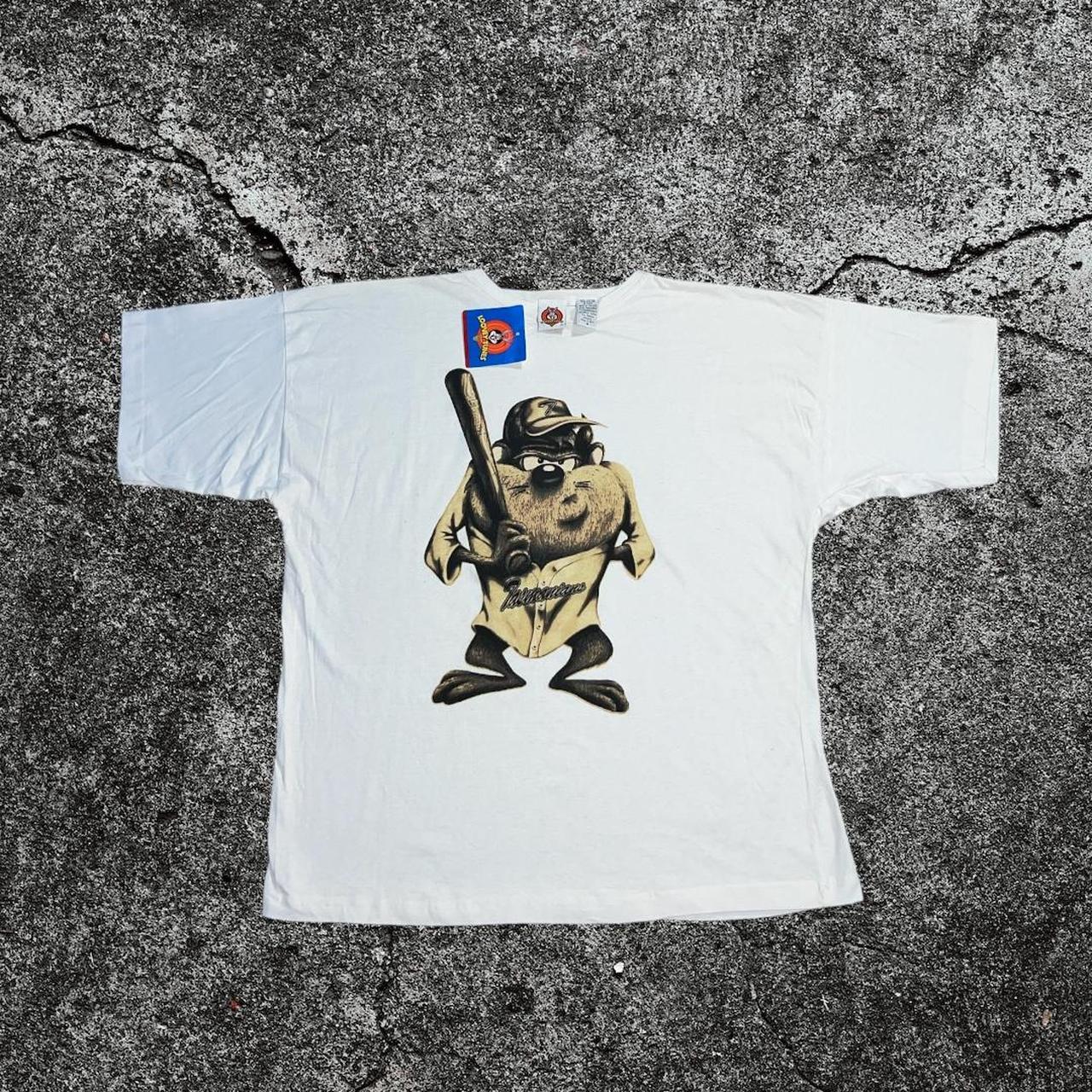 1998 Looney Tunes Taz Baseball Tee Size : M... - Depop